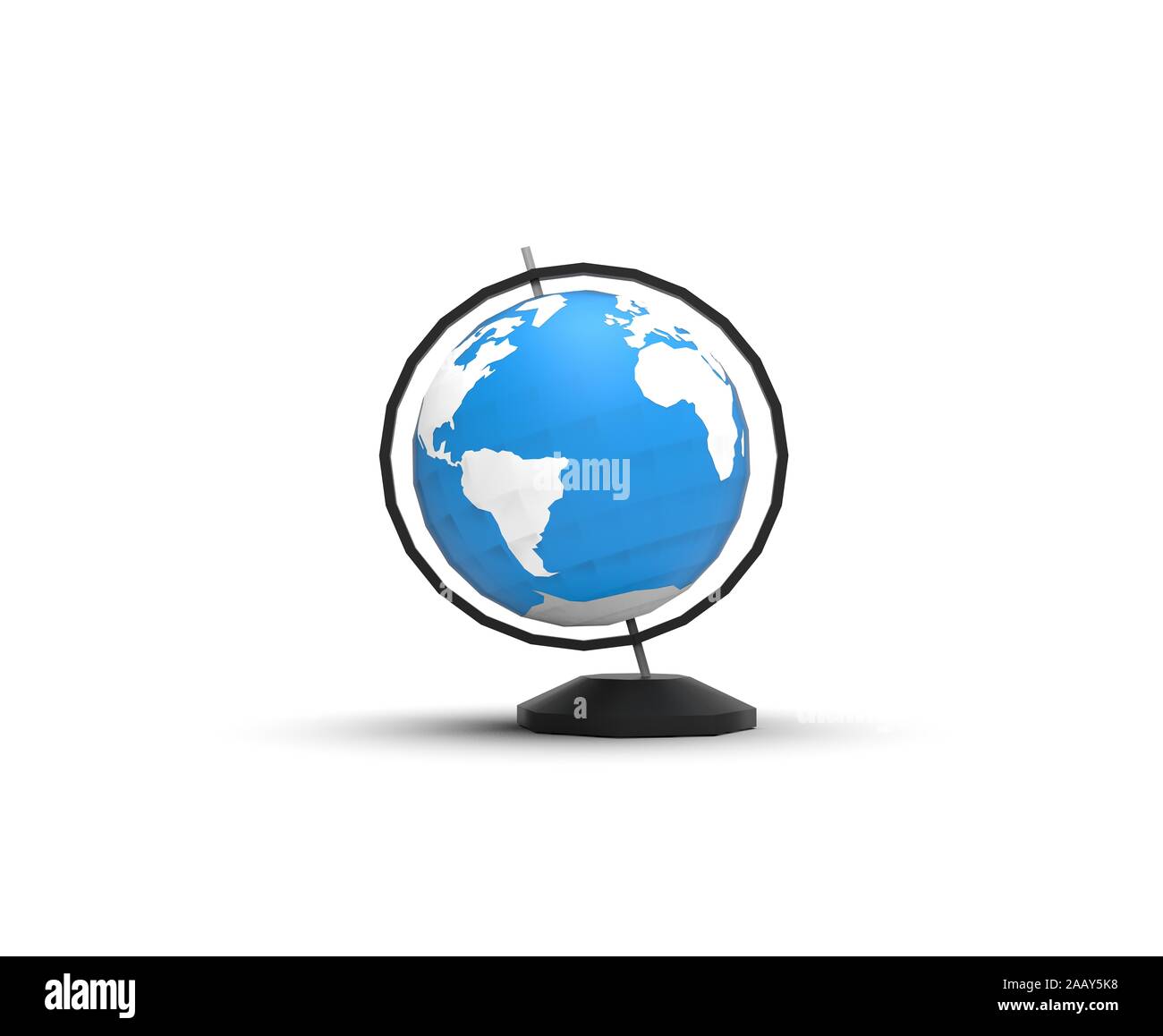 Earth Map Ball isolated 3D Rendering Stock Photo - Alamy