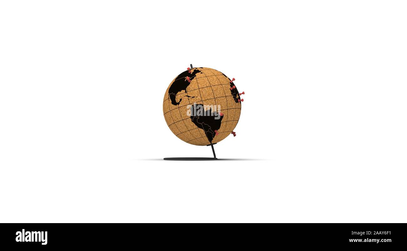 Earth Map Ball isolated 3D Rendering Stock Photo - Alamy