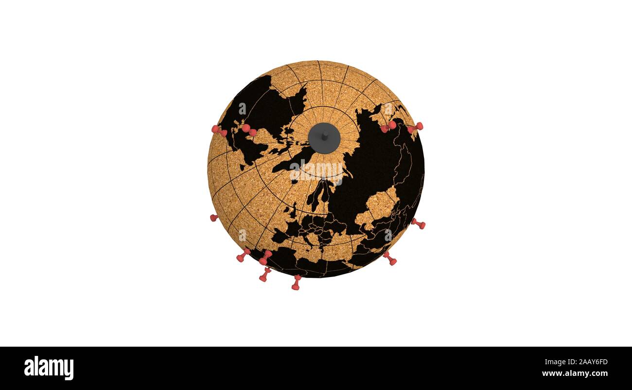 Earth Map Ball isolated 3D Rendering Stock Photo - Alamy