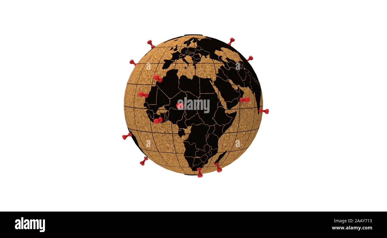 Earth Map Ball isolated 3D Rendering Stock Photo - Alamy