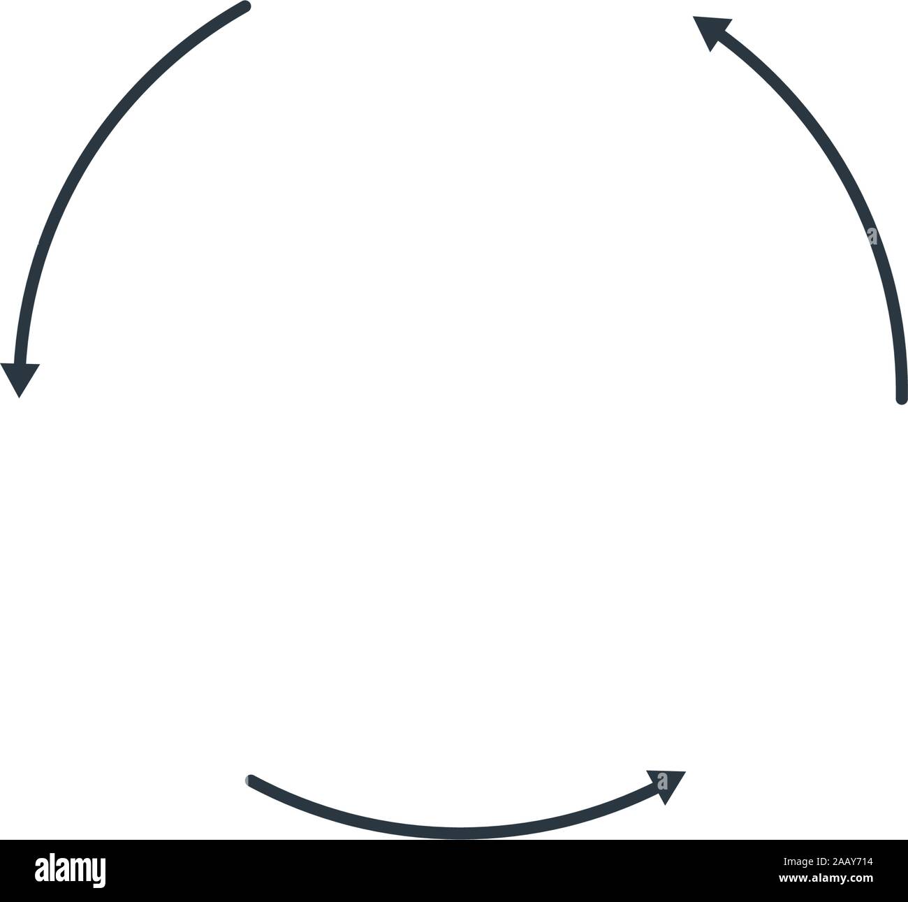 three circle round arrows for infographics. Stock Vector illustration ...