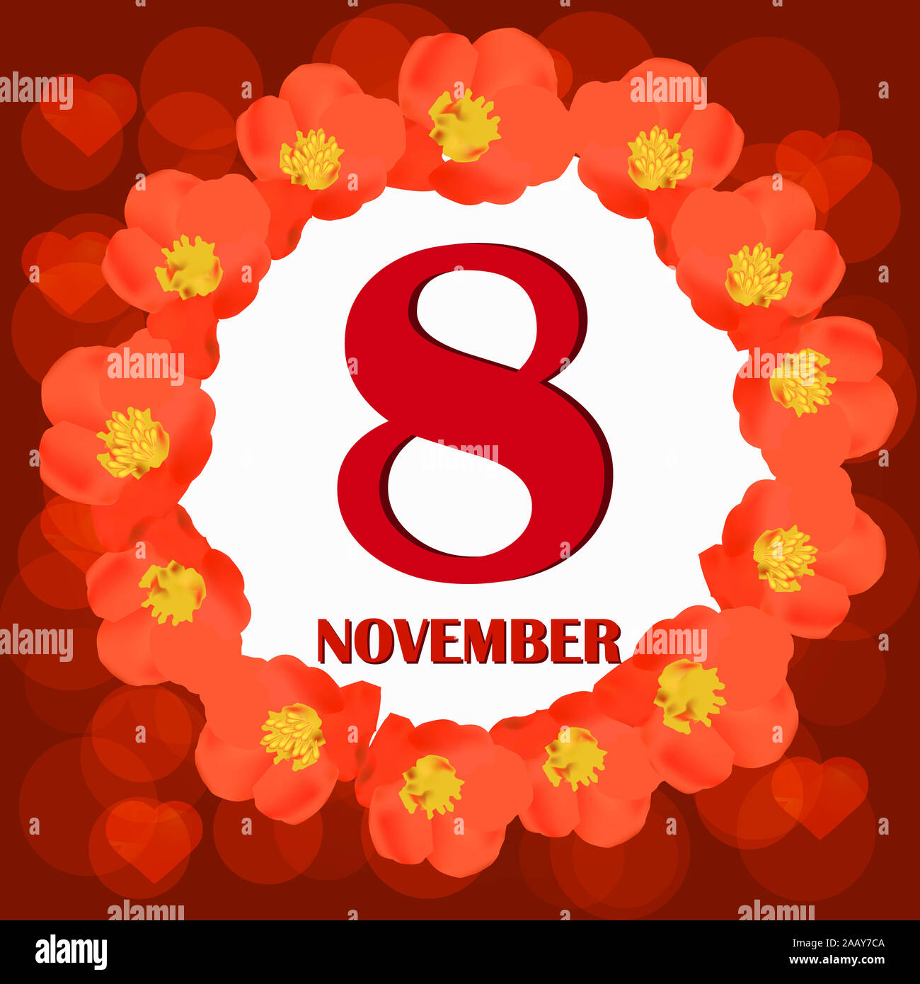 November 8 icon. For planning important day. Banner for holidays and ...