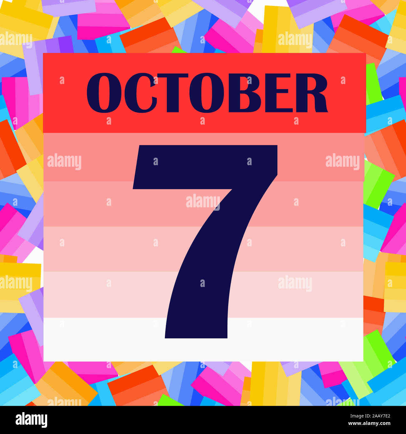 October 7 icon. For planning important day. Banner for holidays and ...