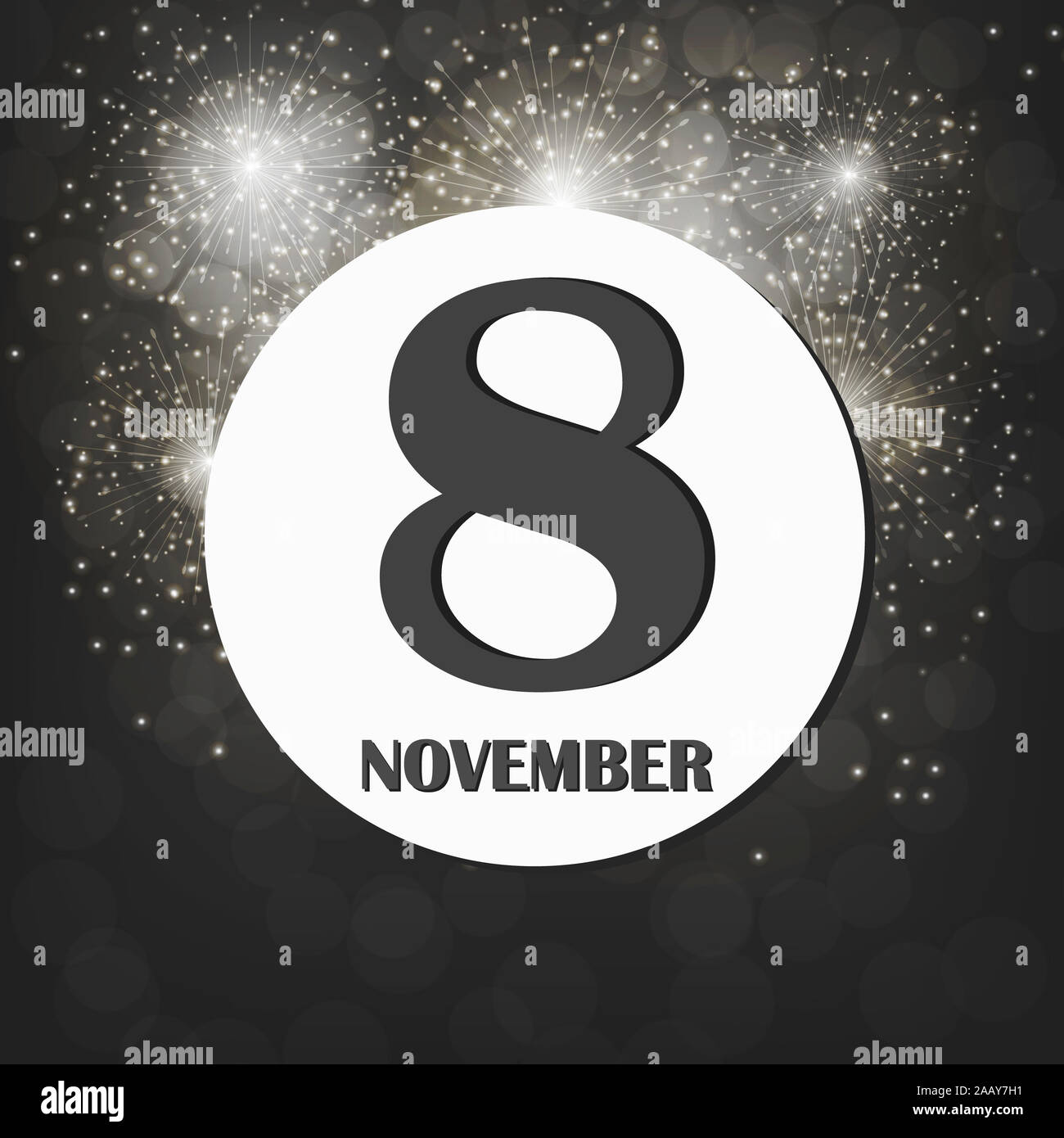 November 8 icon. For planning important day. Banner for holidays and ...
