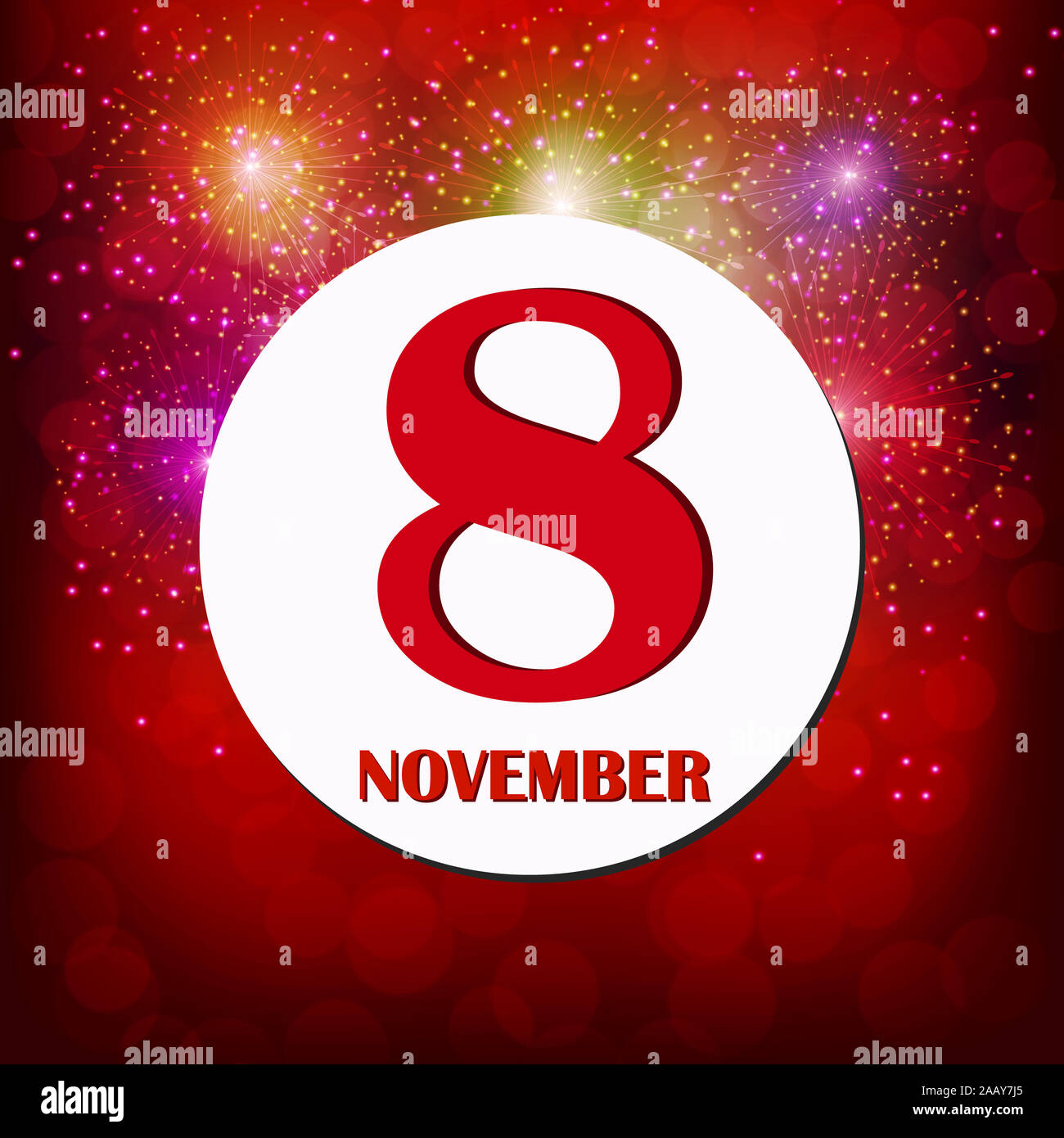 November 8 icon. For planning important day. Banner for holidays and ...
