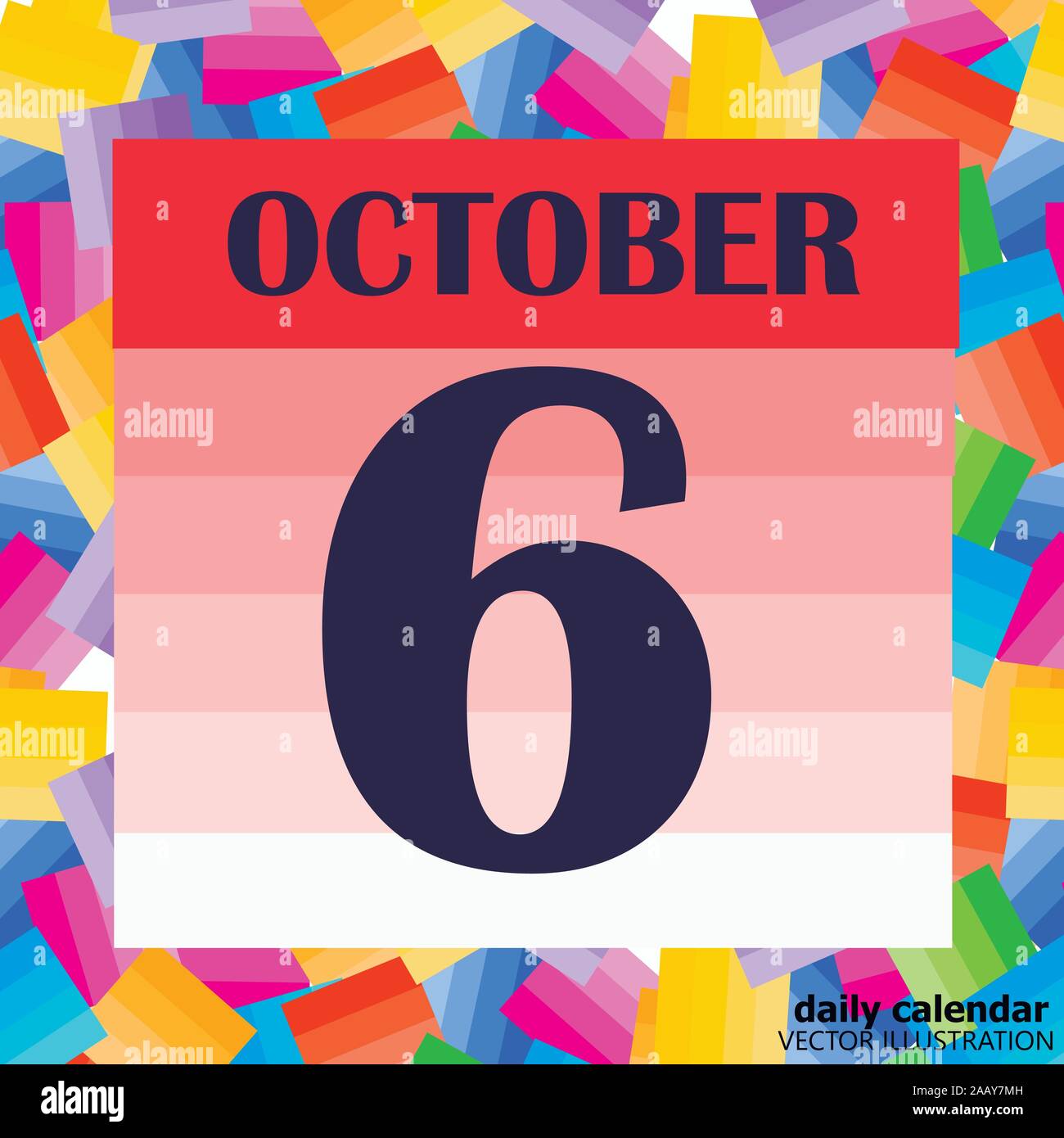 October 6 icon. For planning important day. Banner for holidays and ...