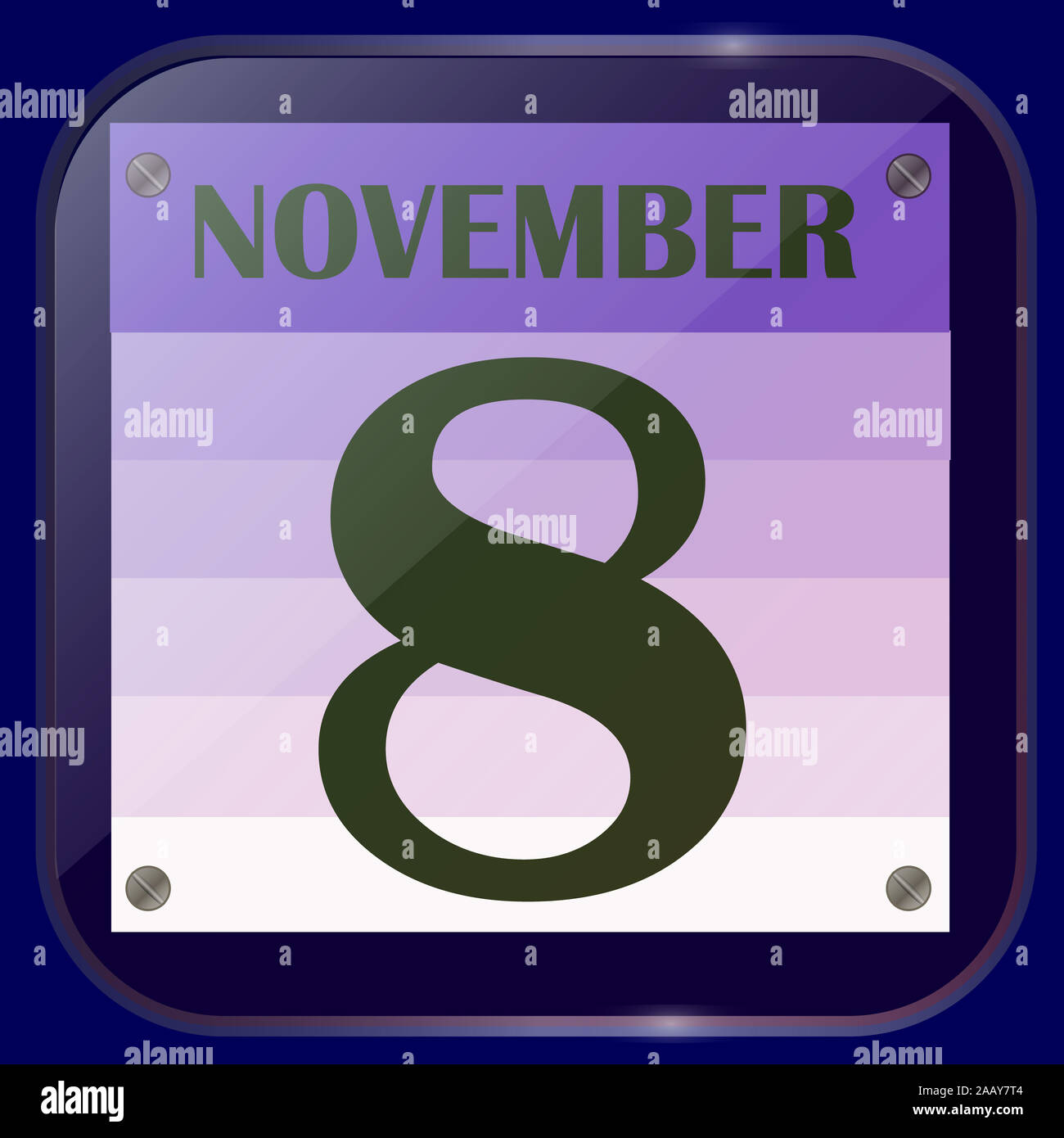November 8 icon. For planning important day. Banner for holidays and ...