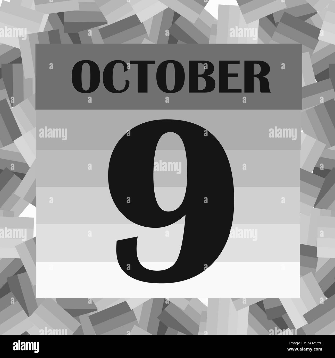 October 9 icon. For planning important day. Banner for holidays and ...