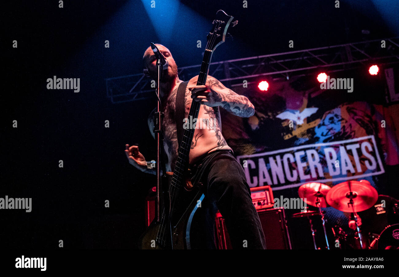 Cancer Bats performing at the O2 Academy, Bournemouth. Credit: Charlie ...