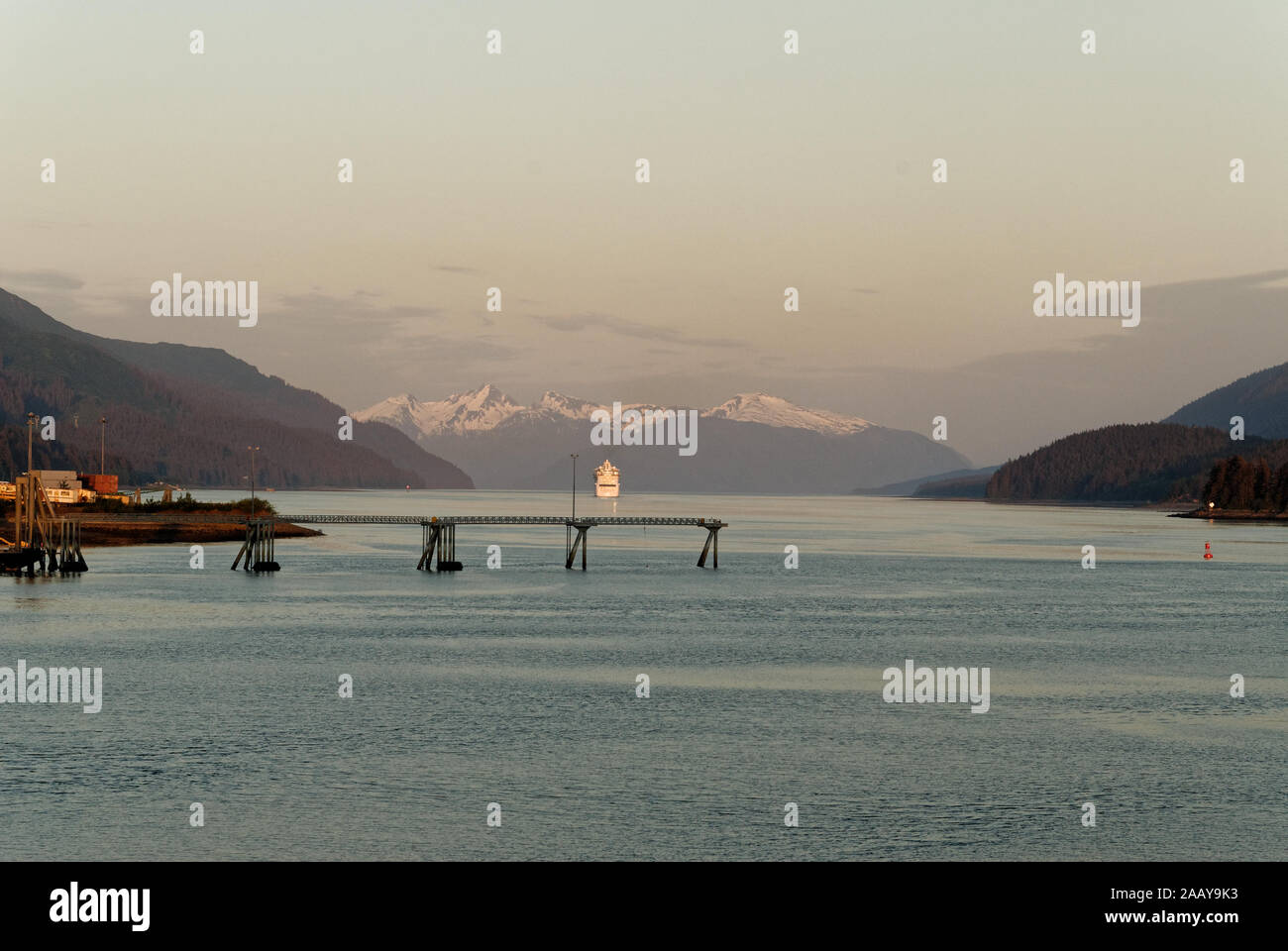 View of Juneau, Alaska, USA. The City and Borough of Juneau, commonly ...