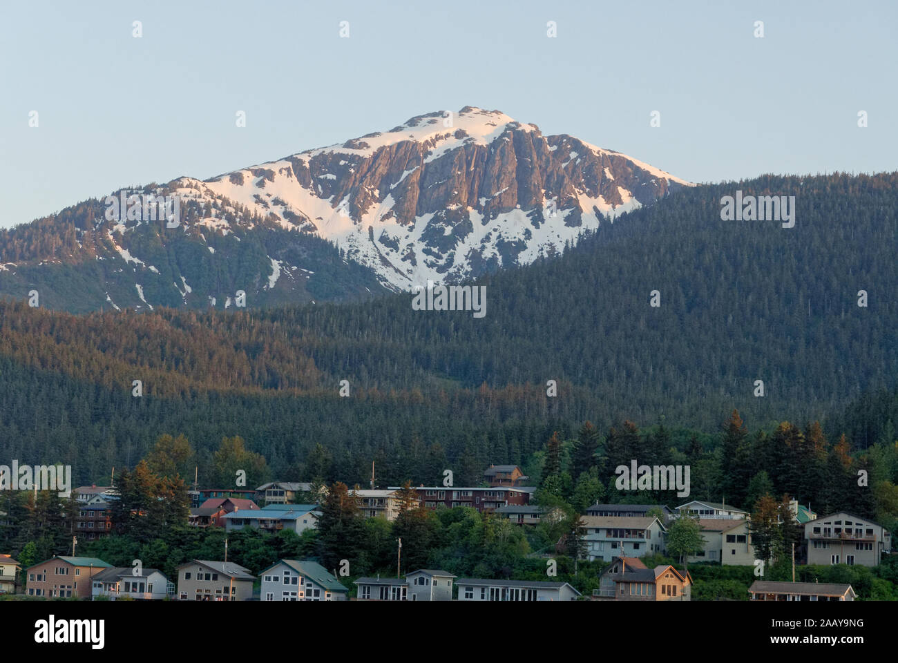 View of Juneau, Alaska, USA. The City and Borough of Juneau, commonly ...