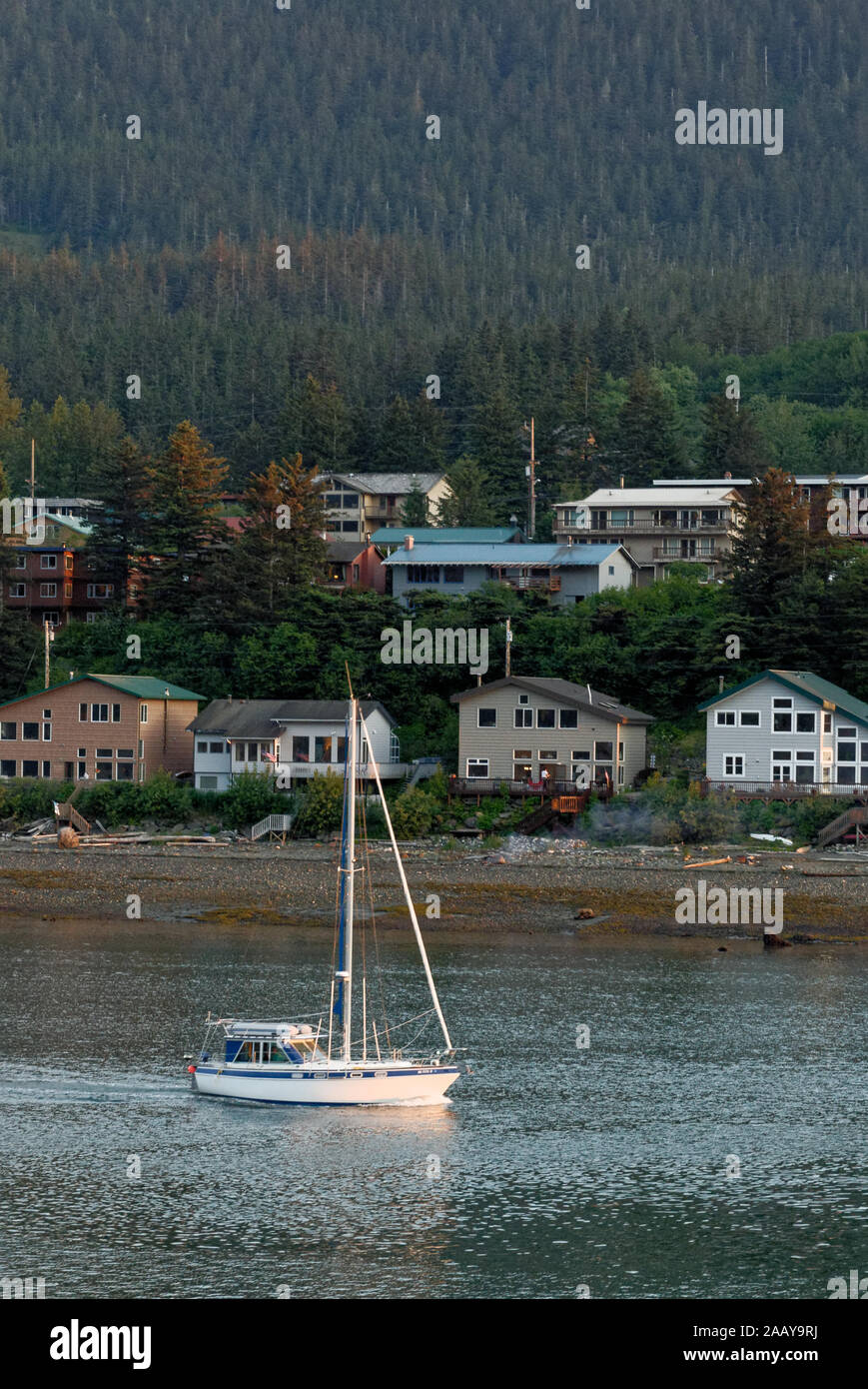 View of Juneau, Alaska, USA. The City and Borough of Juneau, commonly ...