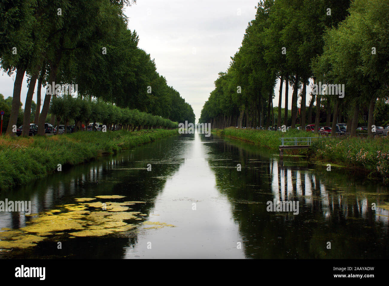 River entrance to the Belgian town of Damme Stock Photo - Alamy