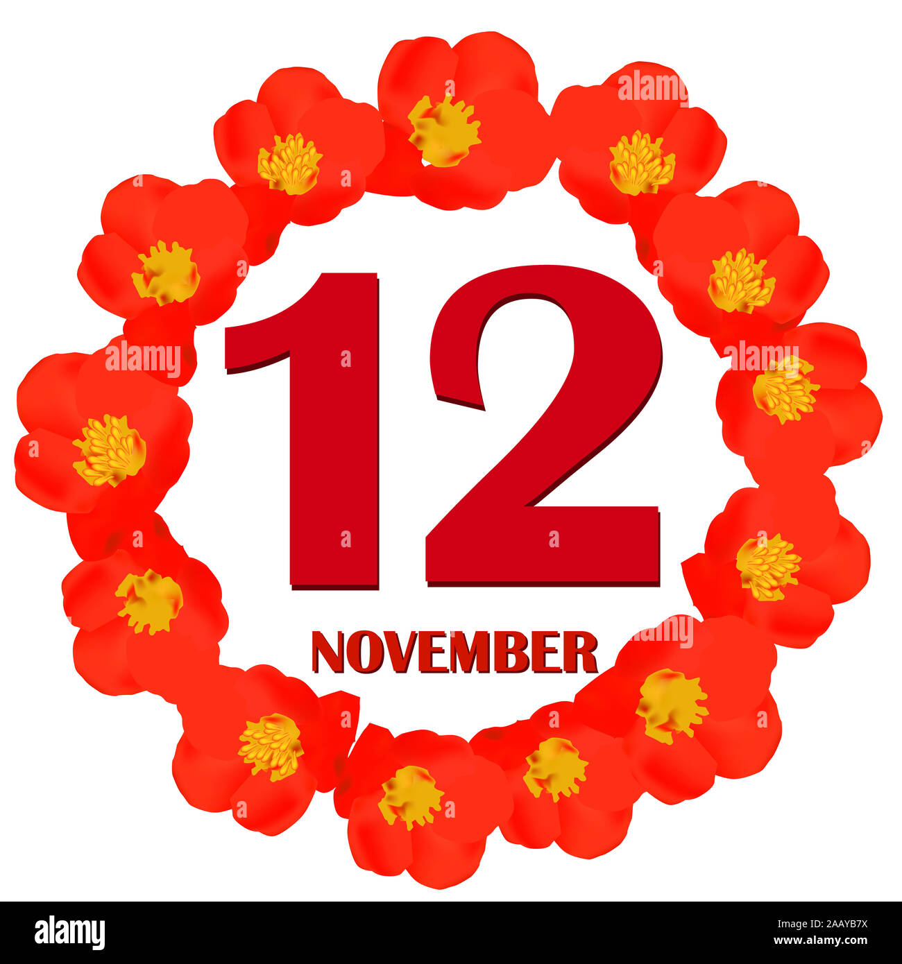November 12 icon. For planning important day. Banner for holidays and ...