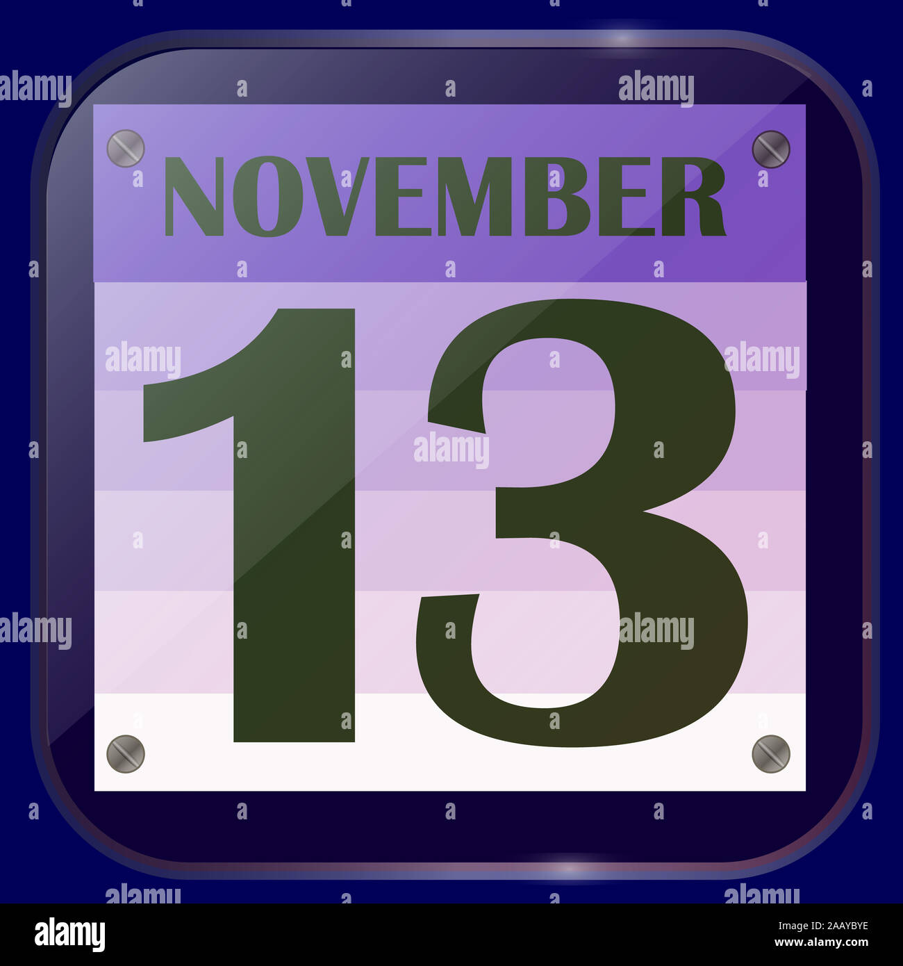November 13 icon. For planning important day. Banner for holidays and ...