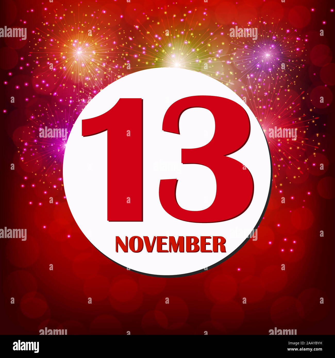 November 13 icon. For planning important day. Banner for holidays and ...