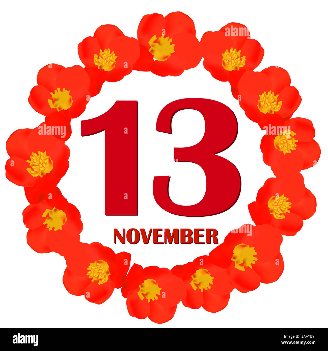 November 13 icon. For planning important day. Banner for holidays and ...