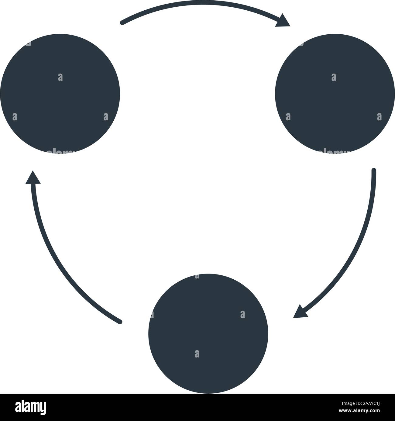 three circle round arrows for infographics. Stock Vector illustration ...