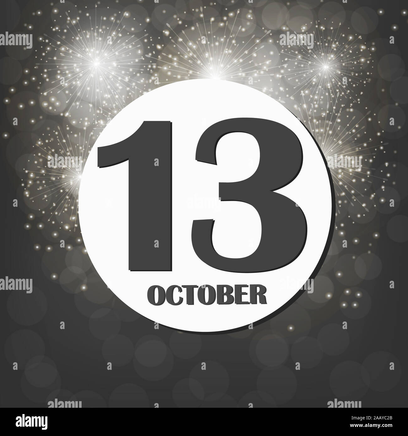 October 13 icon. For planning important day. Banner for holidays and ...
