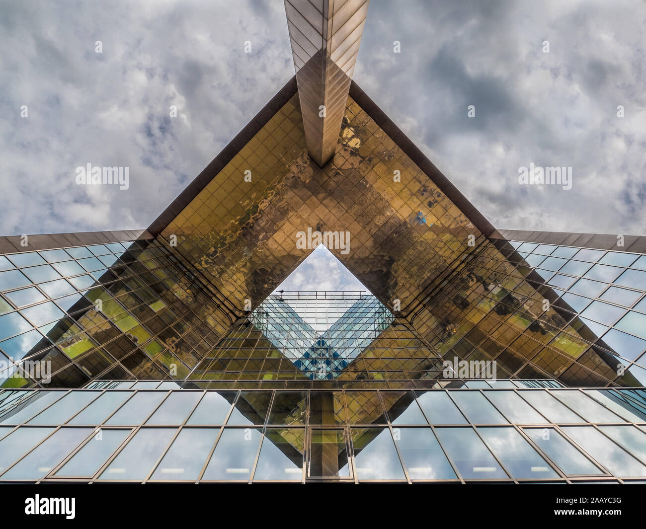 A look up perspective shot of an iconic London Skyscraper No1 London ...
