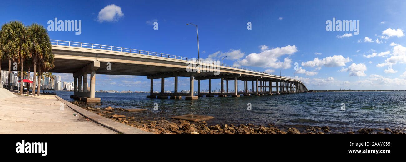 Rickenbacker causeway bridge hi-res stock photography and images - Alamy