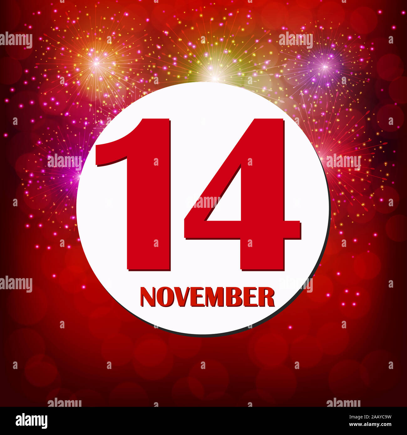 November 14 icon. For planning important day. Banner for holidays and ...