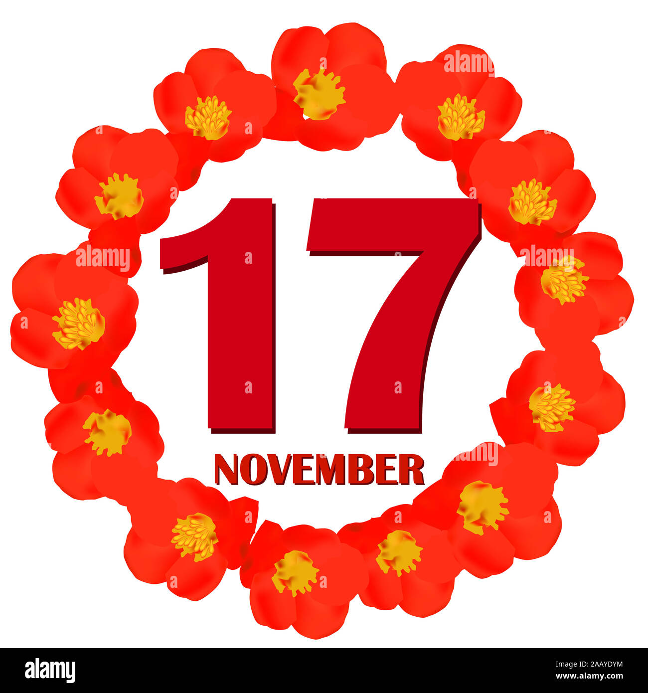 November 17 icon. For planning important day. Banner for holidays and ...