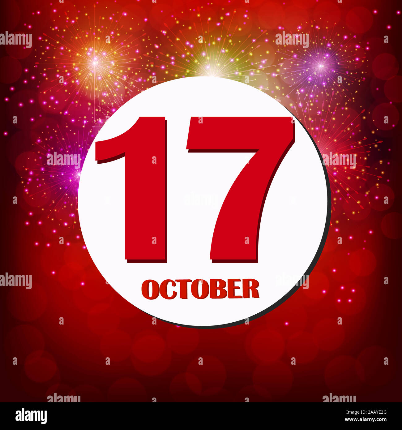 October 17 icon. For planning important day. Banner for holidays and ...