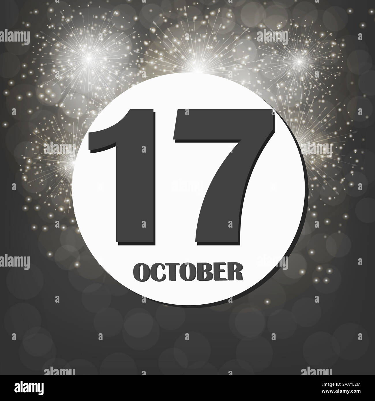 October 17 icon. For planning important day. Banner for holidays and ...