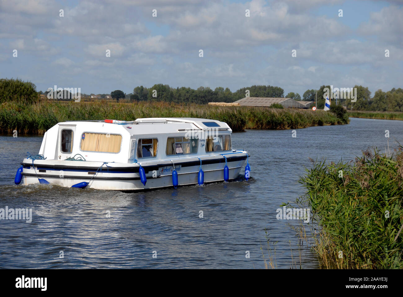 Norfolk broads river cruiser hi-res stock photography and images - Alamy