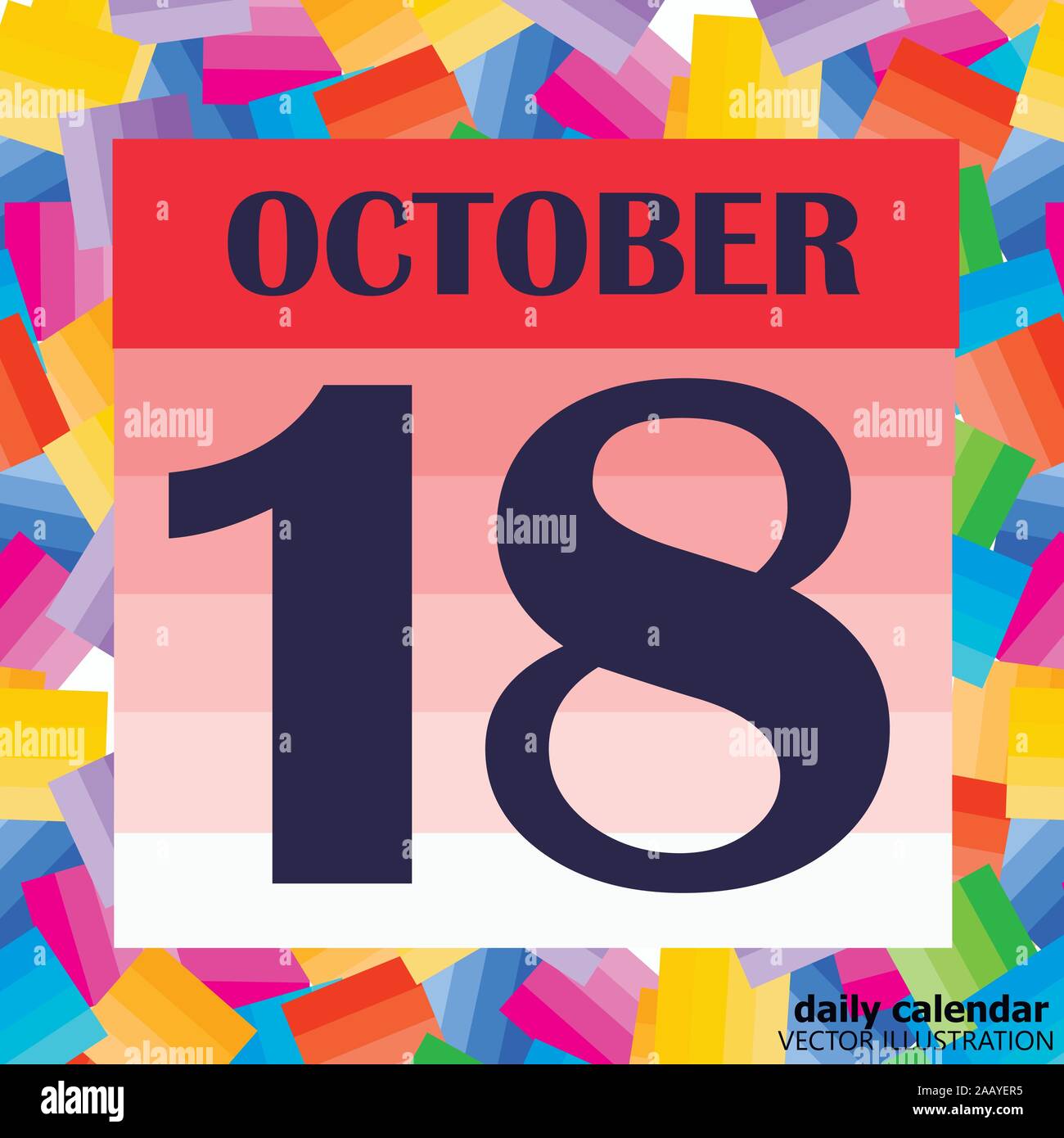 October 18 icon. For planning important day. Banner for holidays and ...
