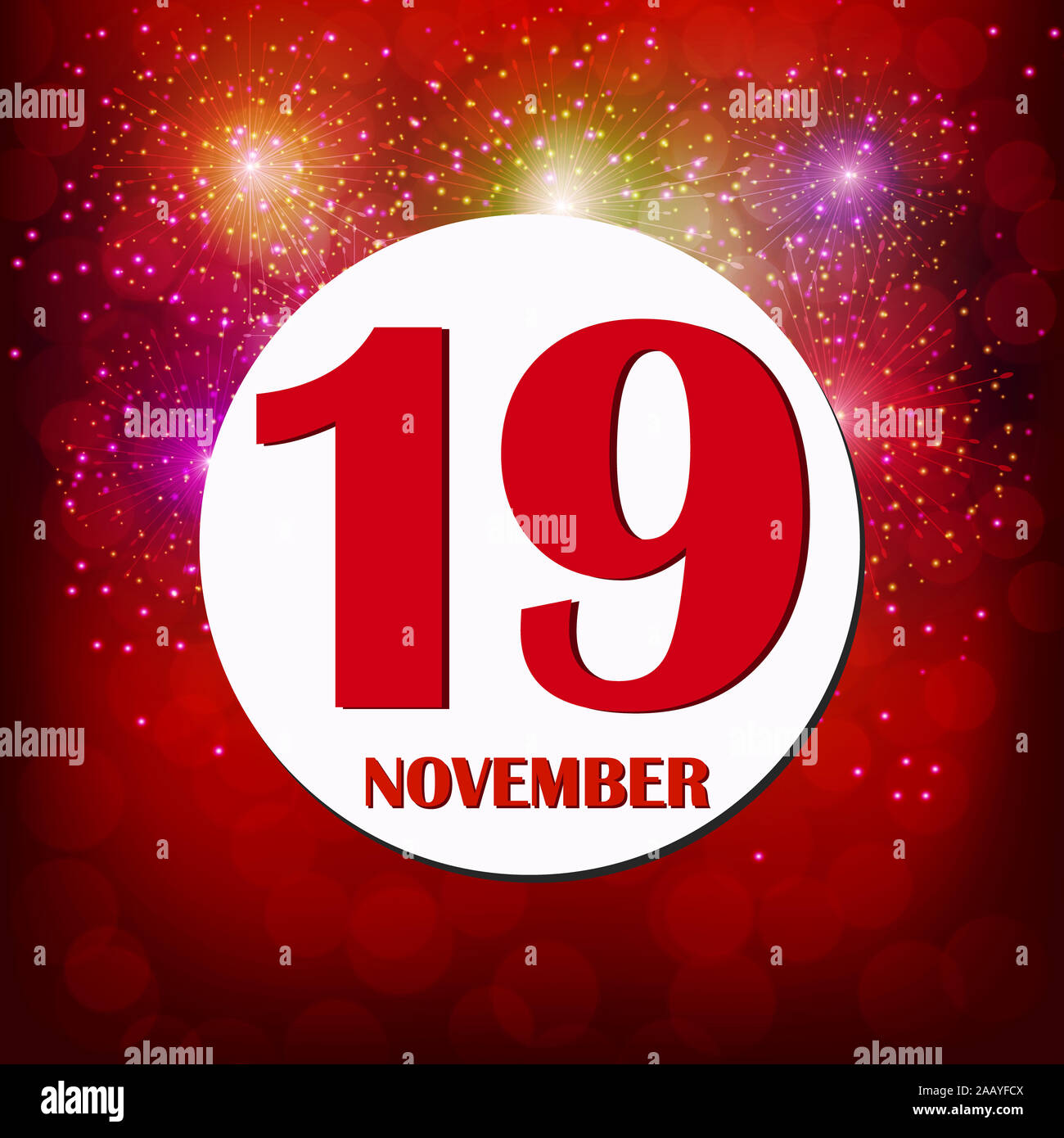 November 19 icon. For planning important day. Banner for holidays and ...