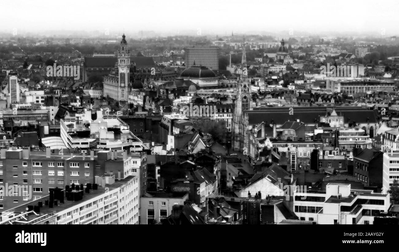 Lille aerial Black and White Stock Photos & Images - Alamy