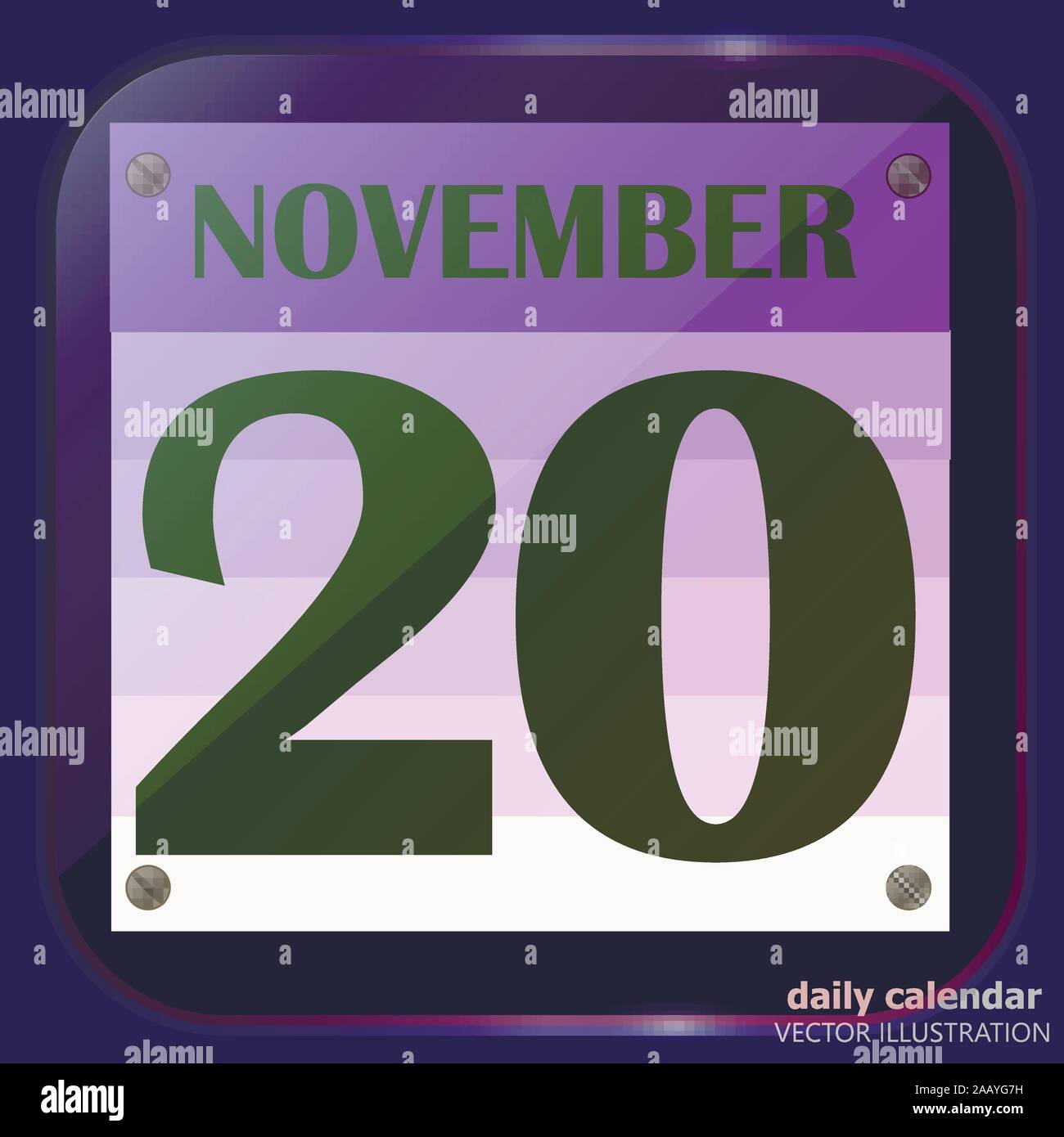November 20 icon. For planning important day. Banner for holidays and ...