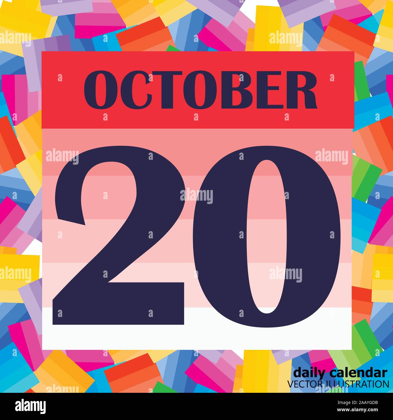 October 20 icon. For planning important day. Banner for holidays and ...