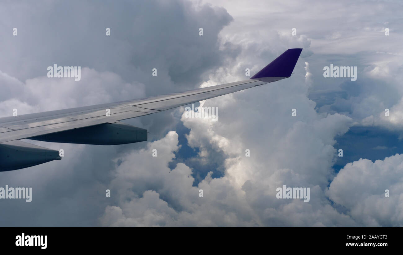 Aerial view from descending airplane Stock Photo - Alamy