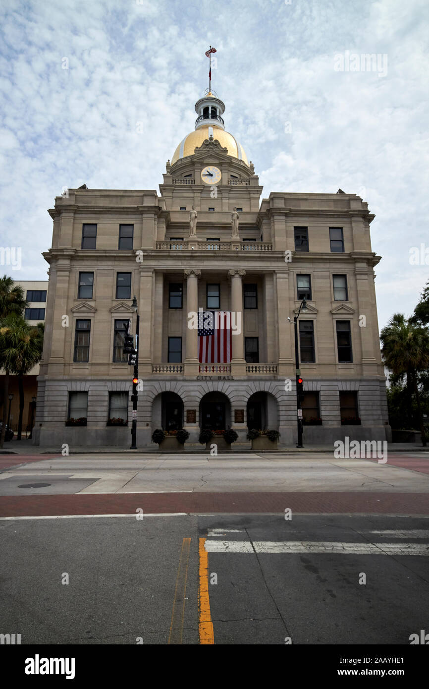 savannah city hall building downtown savannah georgia usa Stock Photo ...