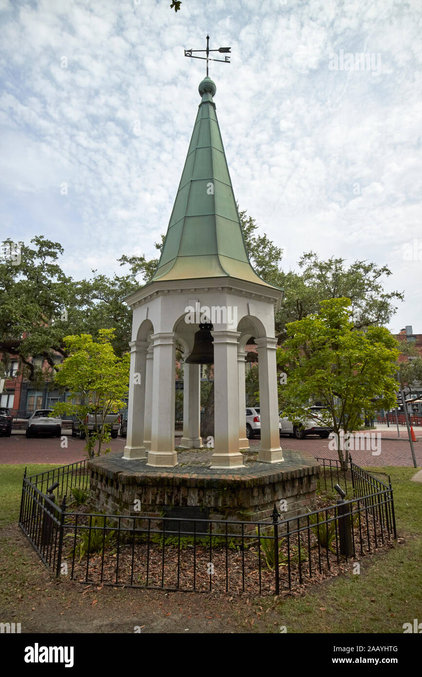 old city exchange bell in replica of the bell tower of the city ...