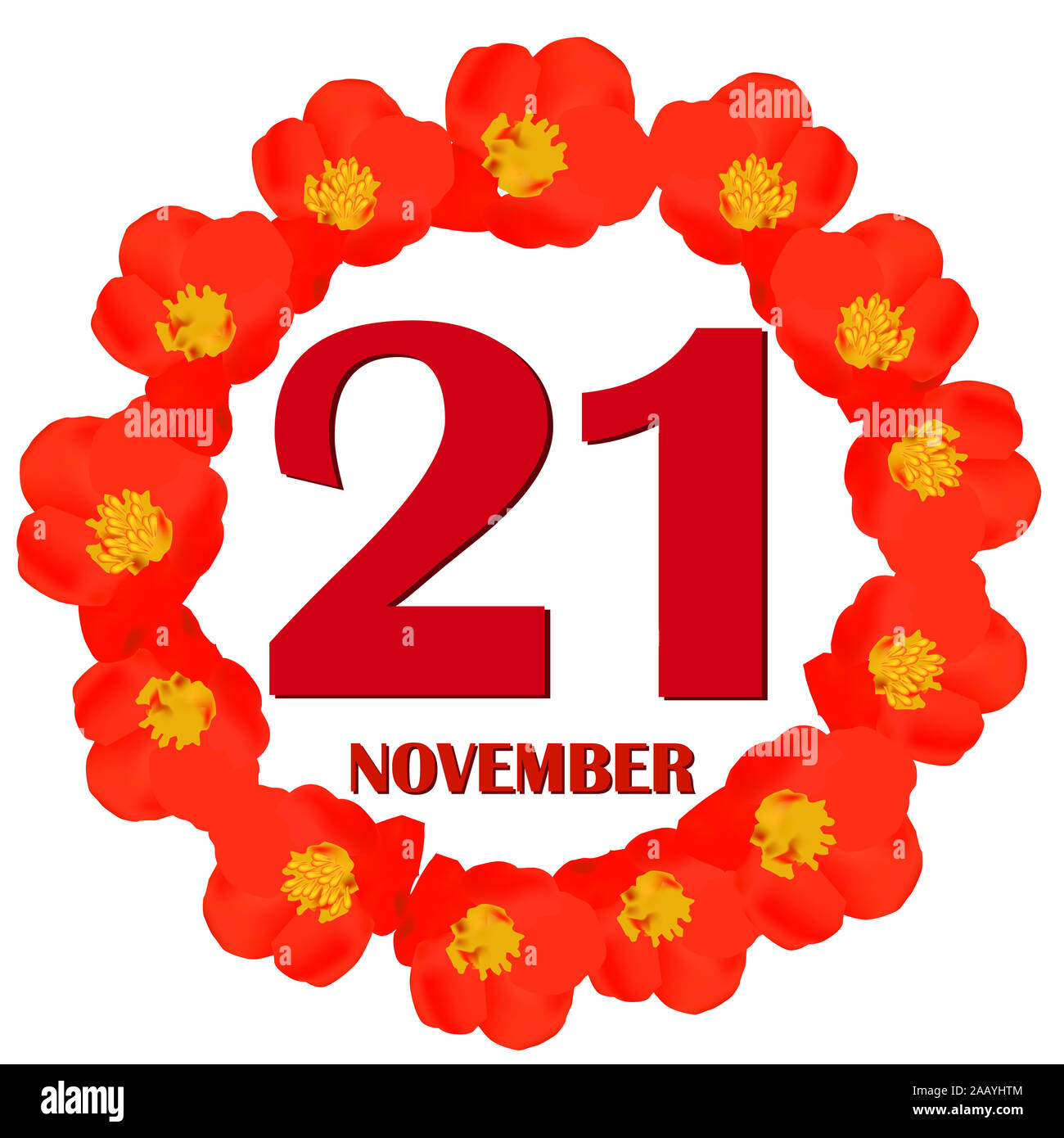 November 21 icon. For planning important day. Banner for holidays and ...