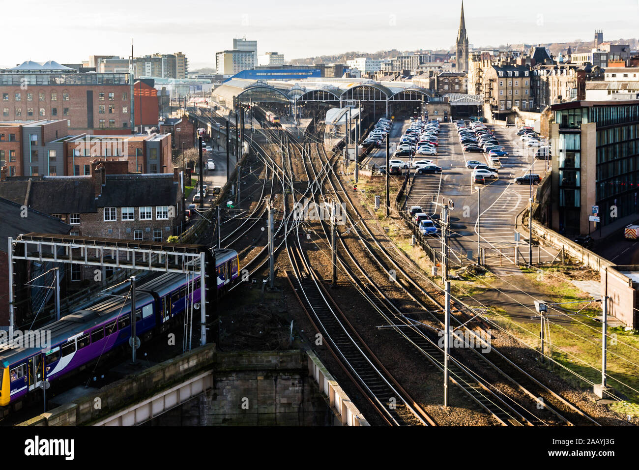 Newcastle central station aerial hi-res stock photography and images ...