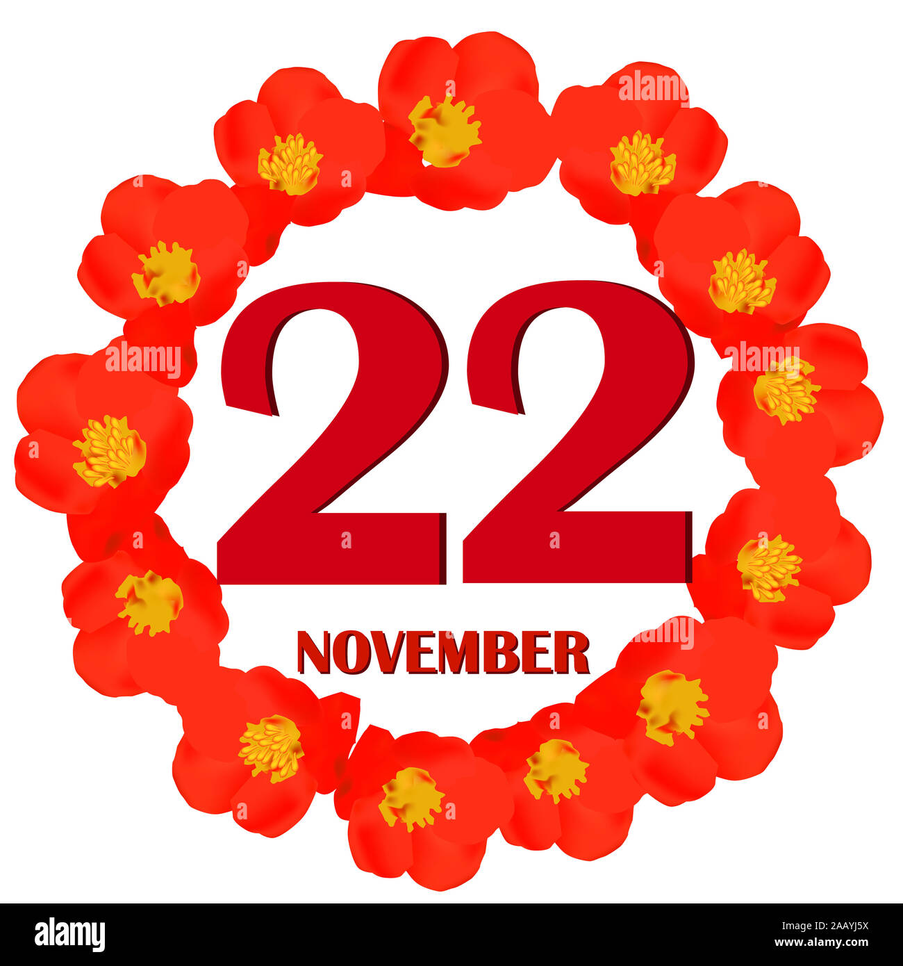 November 22 icon. For planning important day. Banner for holidays and ...