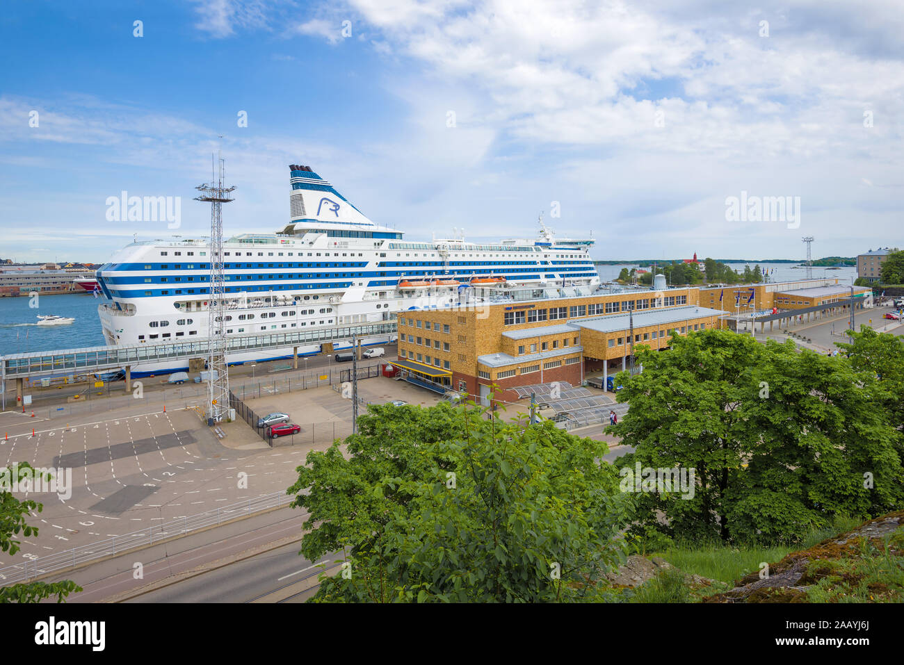 HELSINKI, FINLAND - JUNE 11, 2017: Cruise ferry "Silja Serenade" at the ...