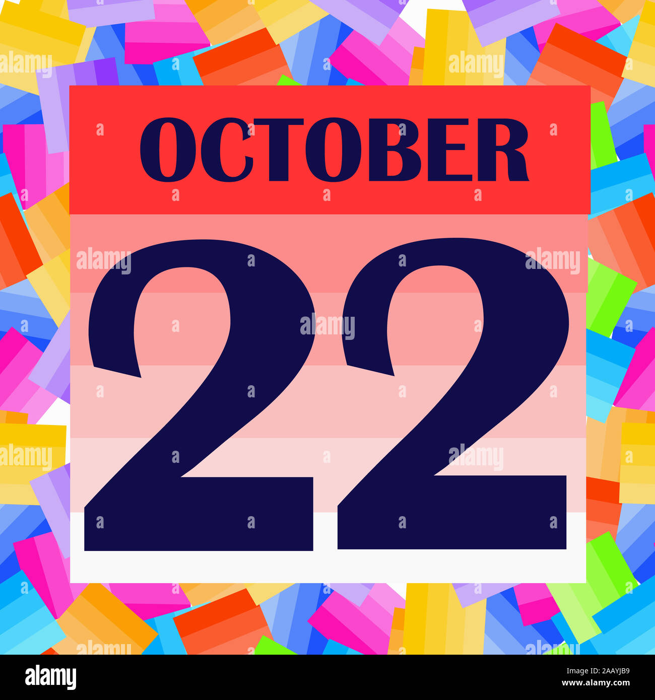 October 22 icon. For planning important day. Banner for holidays and ...