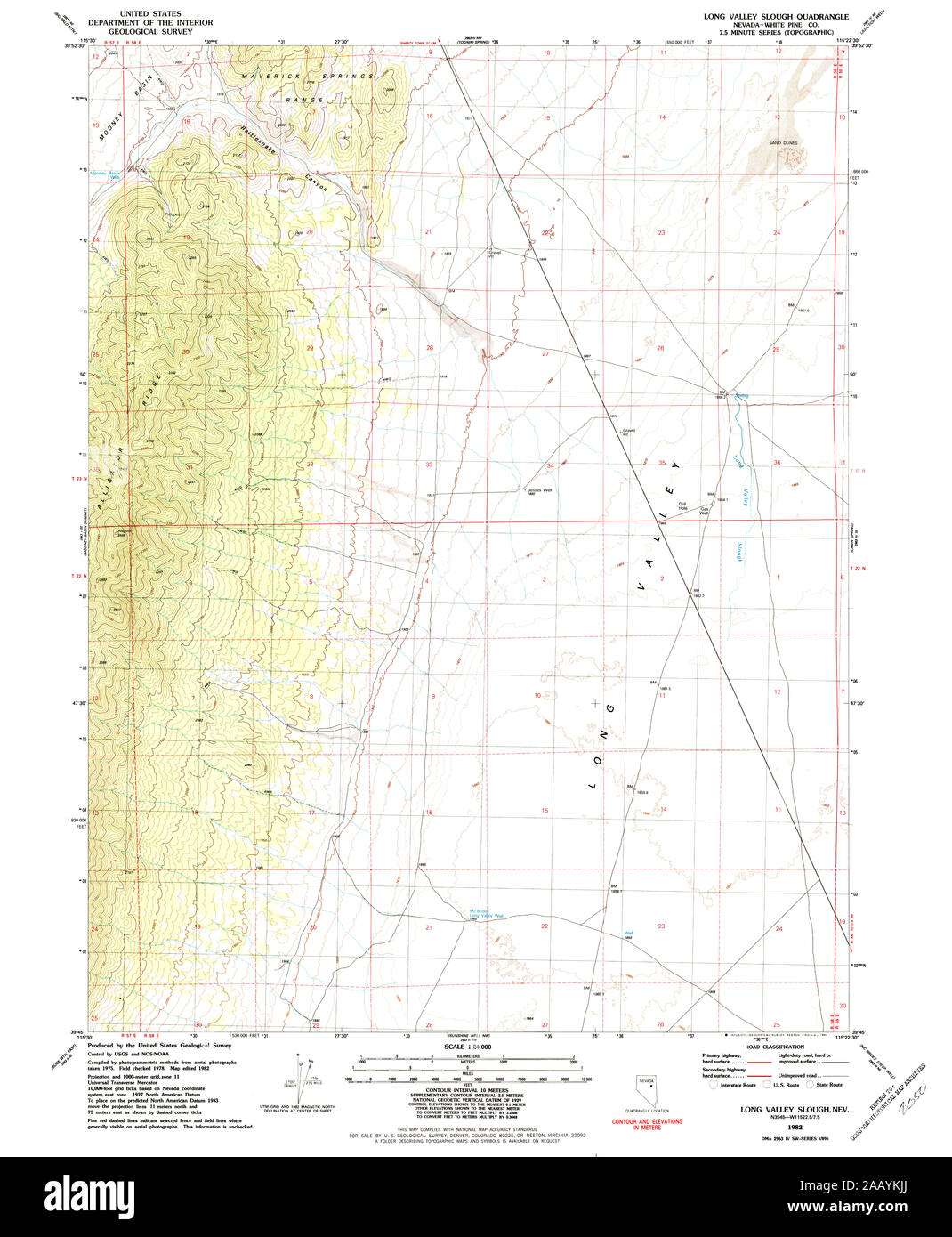 Long valley map Cut Out Stock Images & Pictures - Alamy