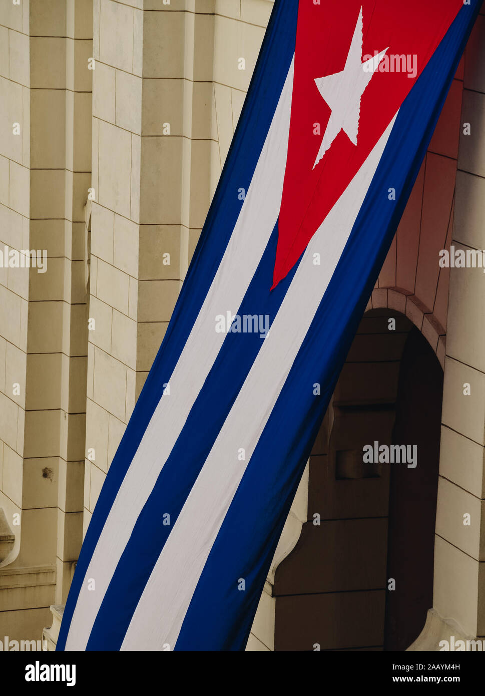 Cuban Flag waving Stock Photo - Alamy