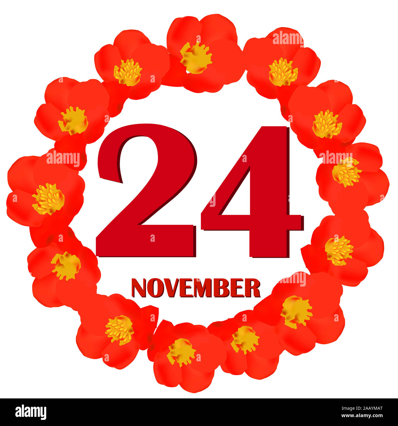 November 24 icon. For planning important day. Banner for holidays and ...