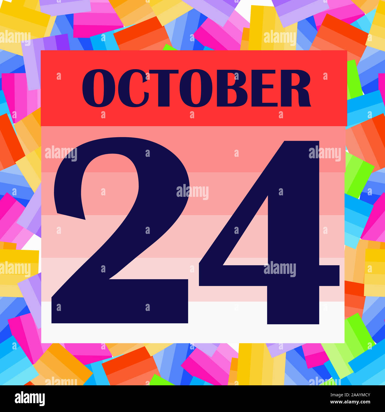 October 24 icon. For planning important day. Banner for holidays and ...