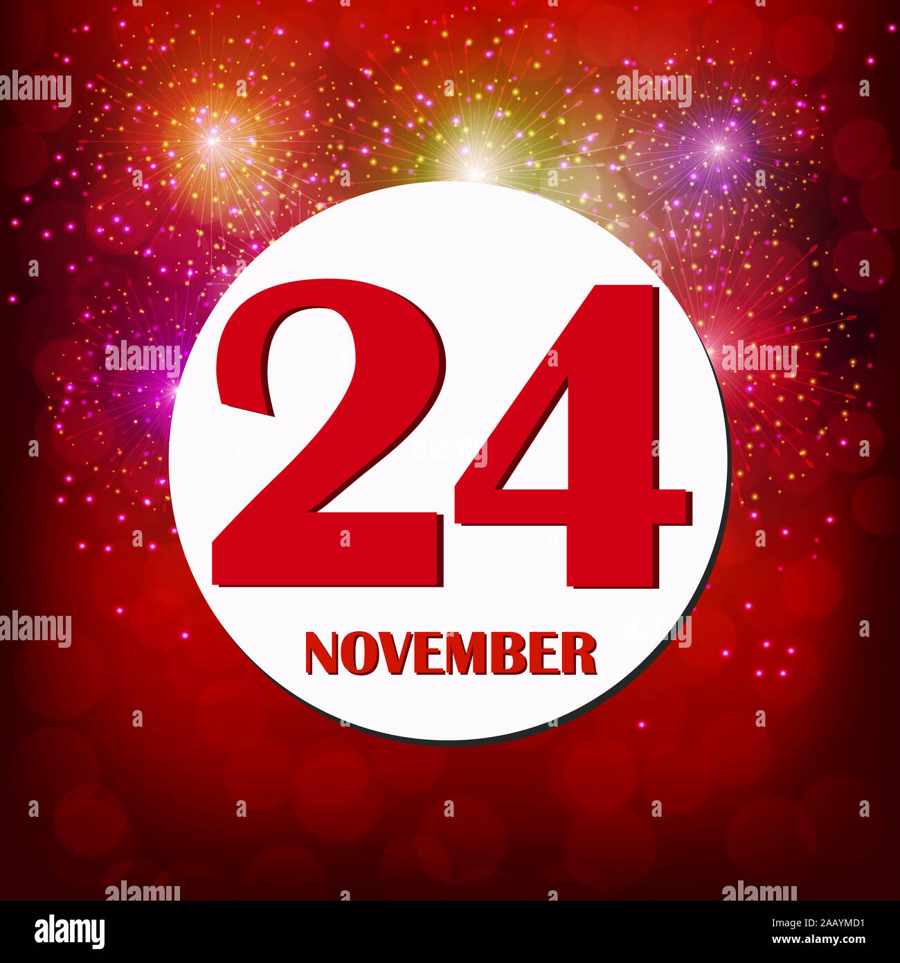 November 24 icon. For planning important day. Banner for holidays and ...