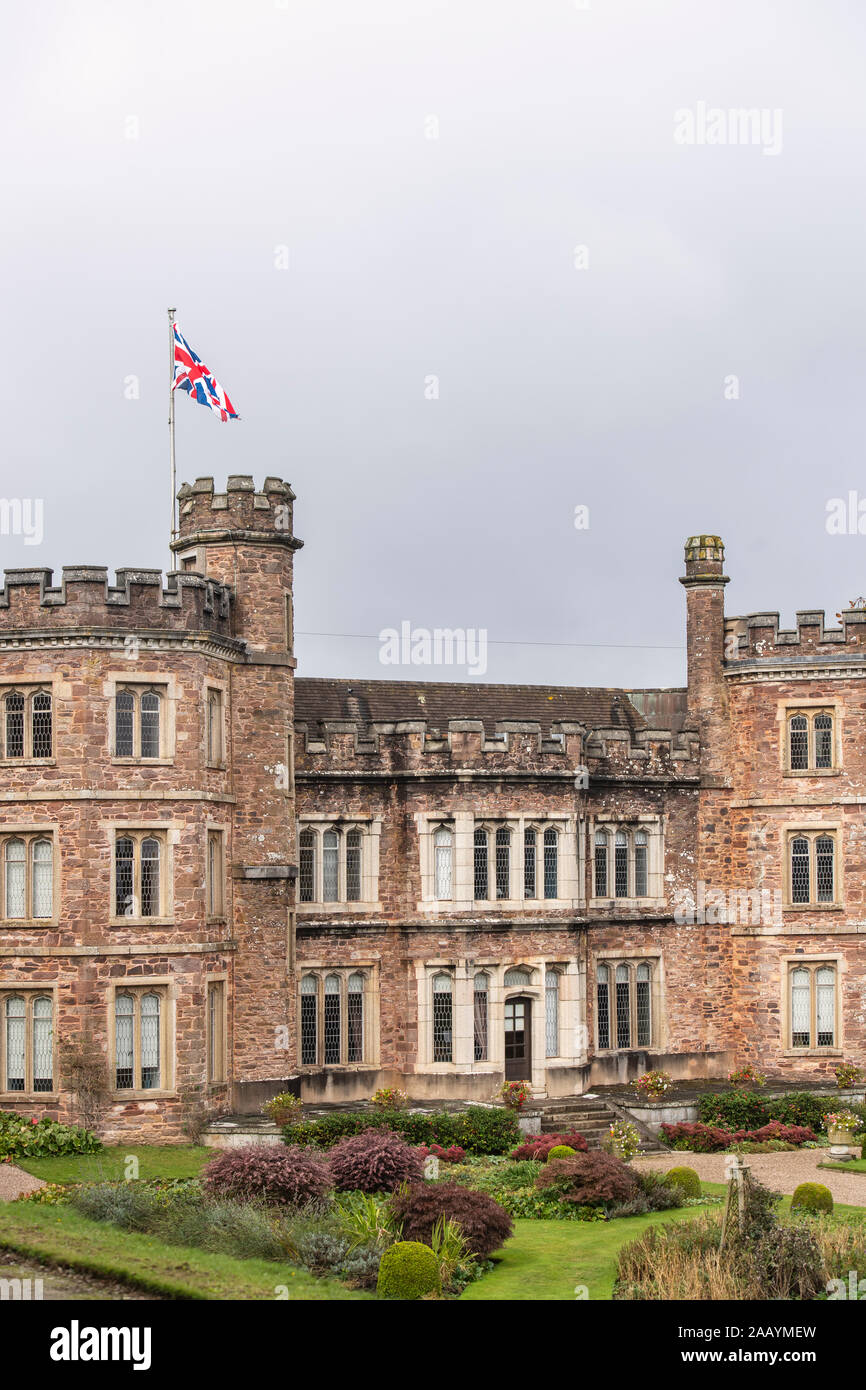 Exterior of Mount Edgcumbe stately home in Cornwall, England, UK Stock ...