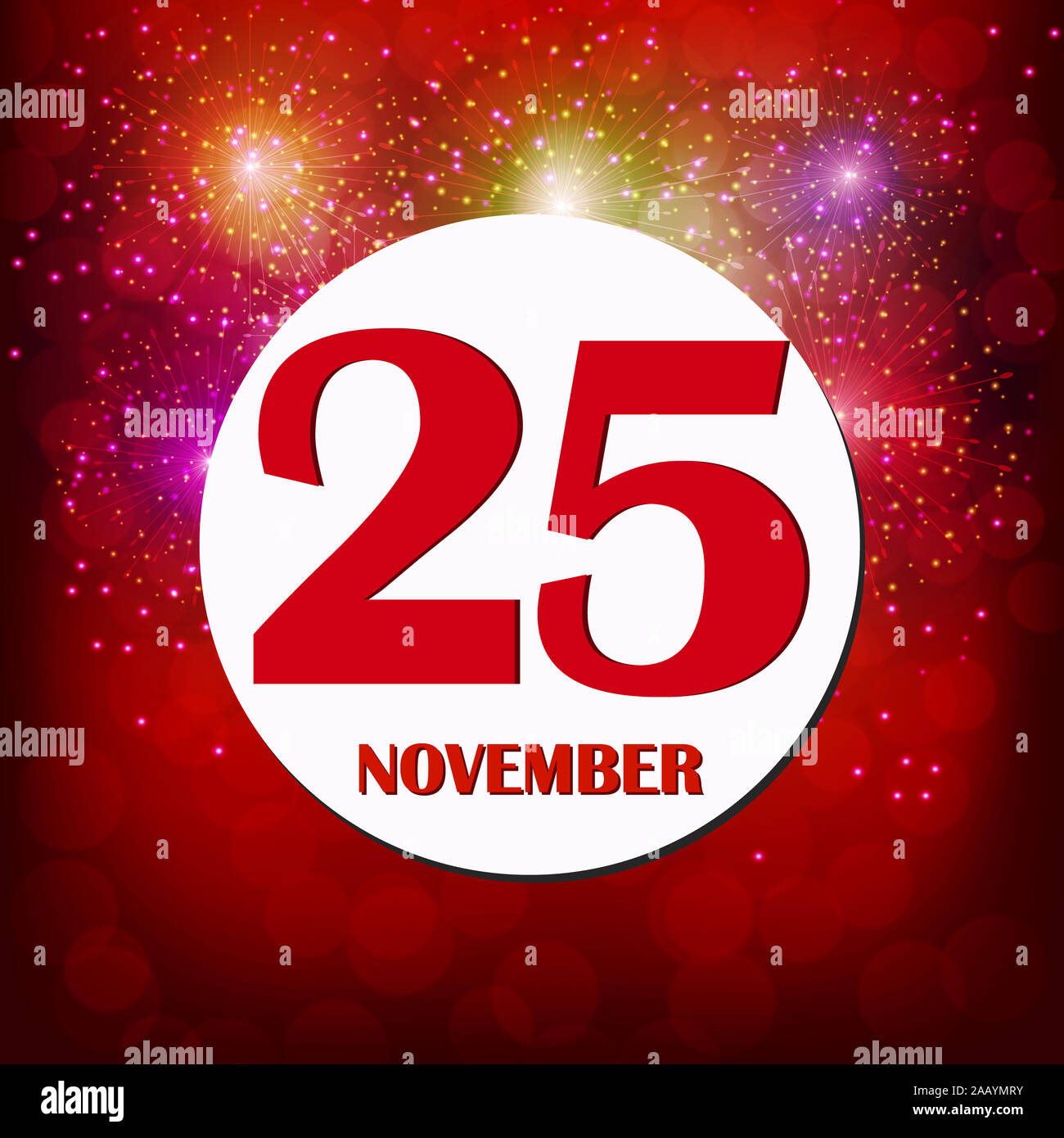 November 25 icon. For planning important day. Banner for holidays and ...